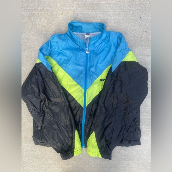 Asics | Jackets & Coats | Rare Vintage Asics 9s Retro Multicolored Boho ...